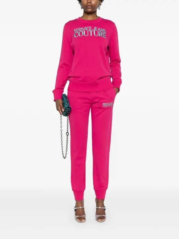 Versace Embroidered Logo Track Pants - Pink