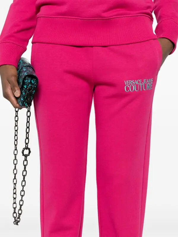 Versace Embroidered Logo Track Pants - Pink