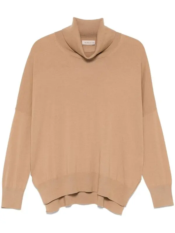 BLANCA VITA Virgin Wool Sweater - Neutrals