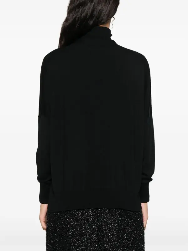 BLANCA VITA Fine-knit Cardigan And Vest Set - Black