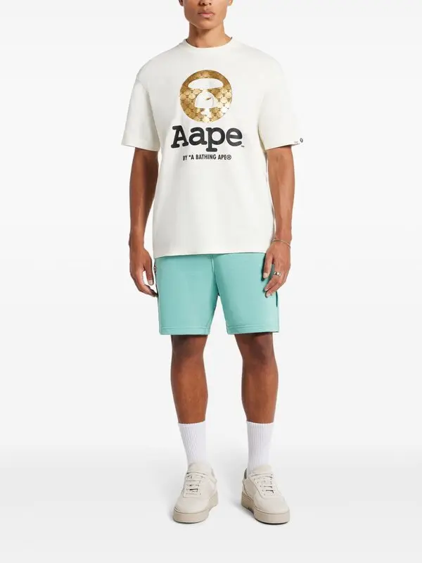 AAPE BY *A BATHING APE Milo-patch Track Shorts - Green