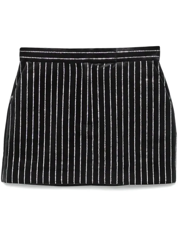 Alex Perry Crystal-embellished Velvet Mini Skirt