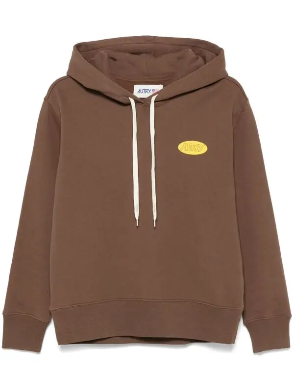AUTRY Printed Logo Hoodie - Brown