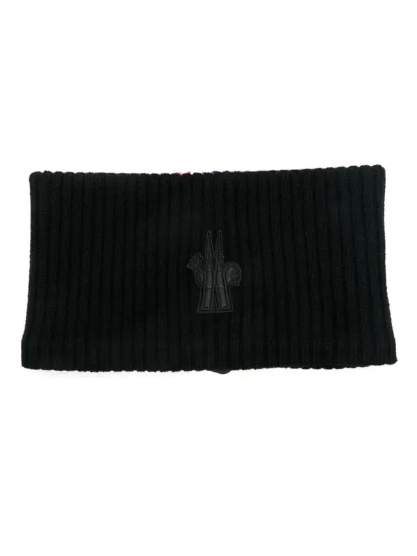 Moncler Logo-patch Wool Headband - Black