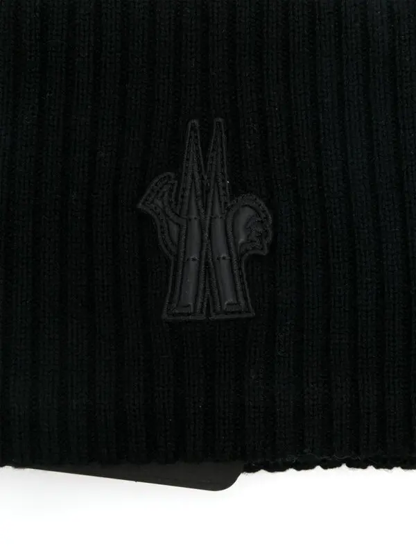 Moncler Logo-patch Wool Headband - Black