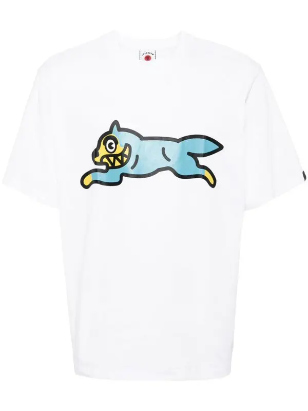 ICECREAM Running Dog-print Cotton T-shirt - White