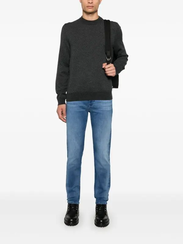 BOSS Patterned Jacquard Sweater - Grey