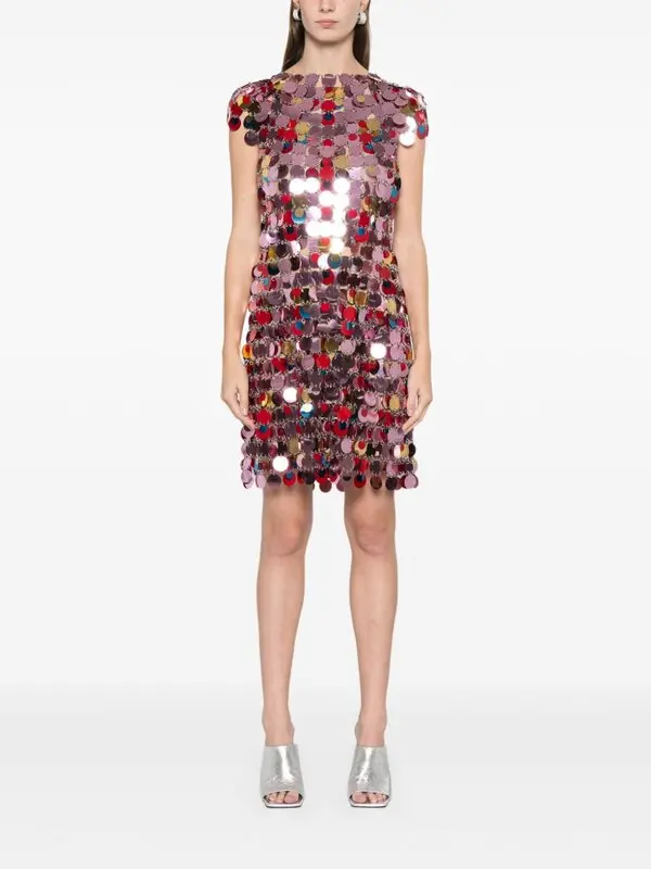 disc dress pink Strappy Cross Back Mini Dress In Pink Disc Sequin | EGO US