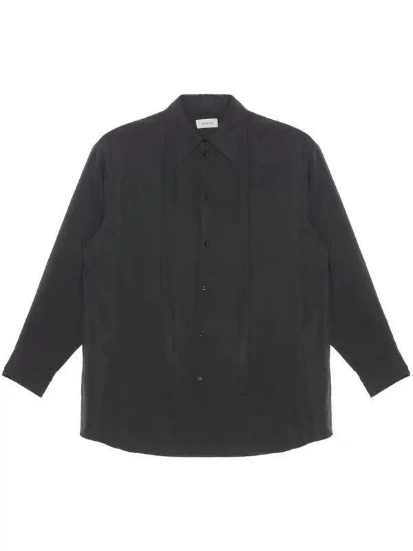 LEMAIRE Tie-detail Shirt - Black