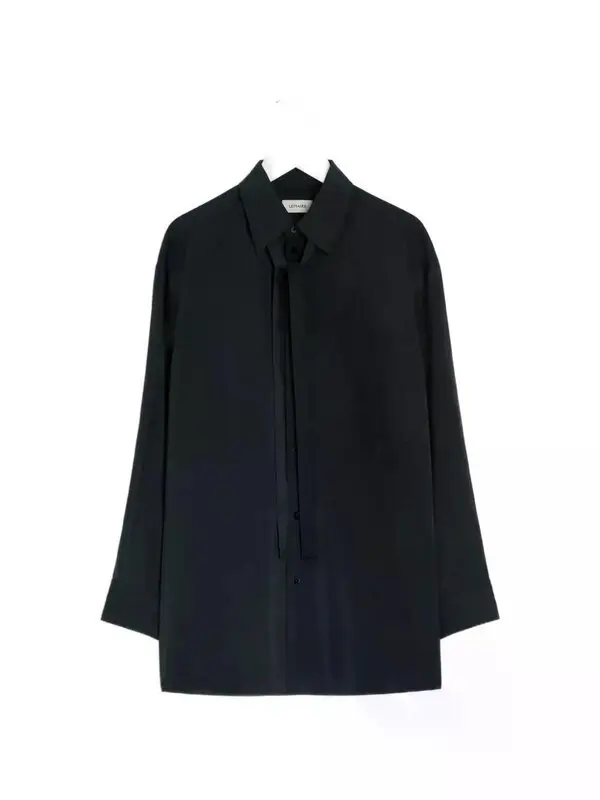 LEMAIRE Tie-detail Shirt - Black