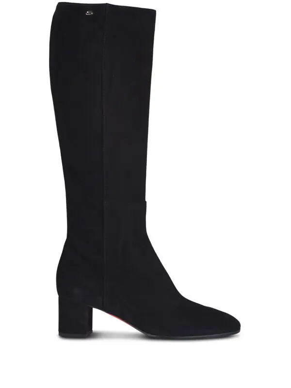 Santoni 50mm Leather Boots - Black