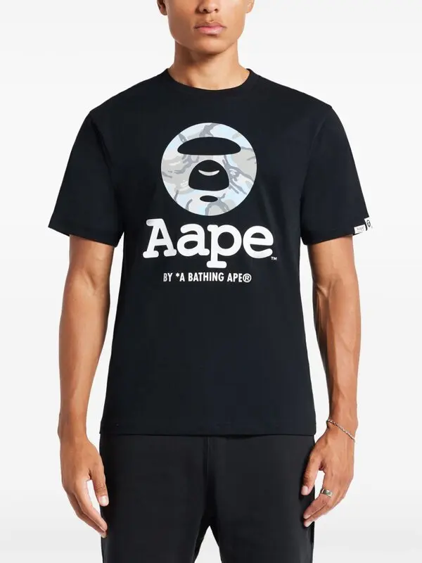 Aape By *A Bathing Ape® Ogo-Print T-Shirt - Black | Editorialist