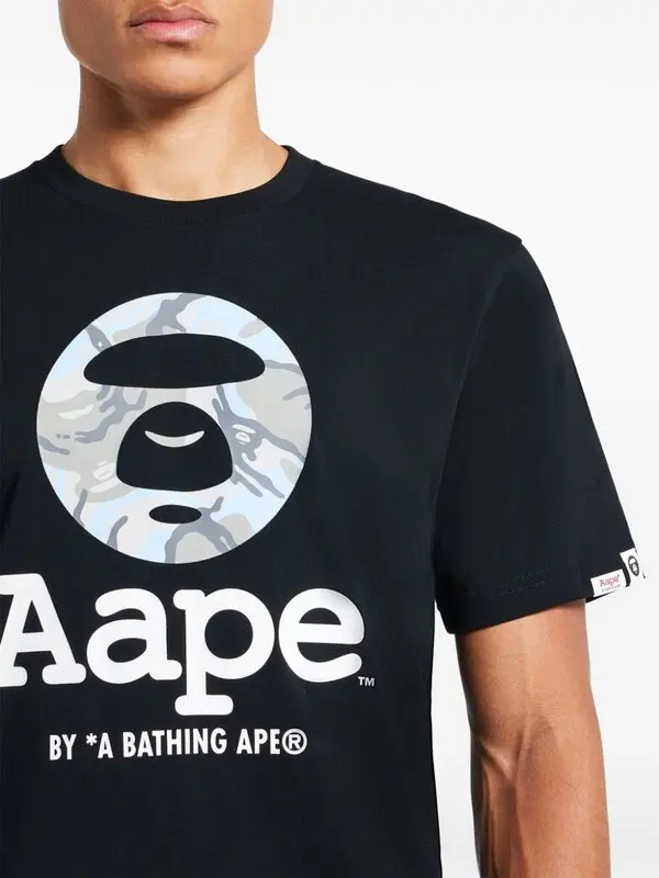 Aape By *A Bathing Ape® Ogo-Print T-Shirt - Black | Editorialist