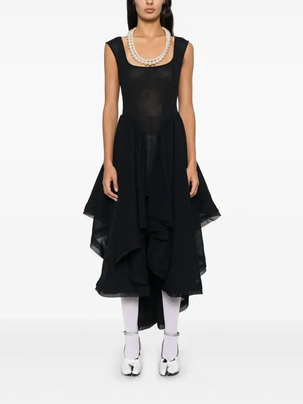 ELENA VELEZ Ruffled Cocktail Dress