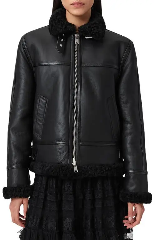 ALLSAINTS Lorel Flying Jacket - Black/black