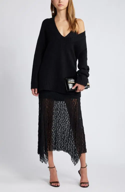 OPEN EDIT Oversized V-neck Sweater