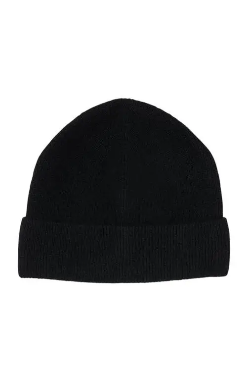 Sandro Knitted Beanie - Dark Black