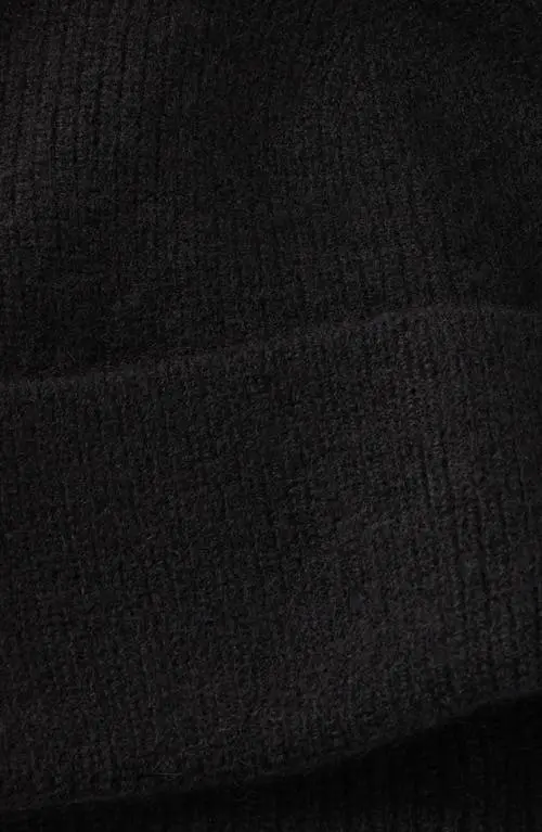 Sandro Knitted Beanie - Dark Black