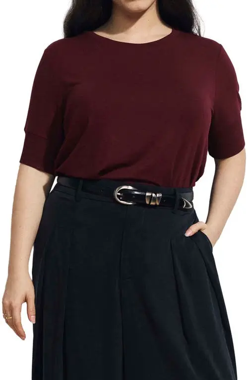 Universal Standard Aimee Knit Top - Deep Red