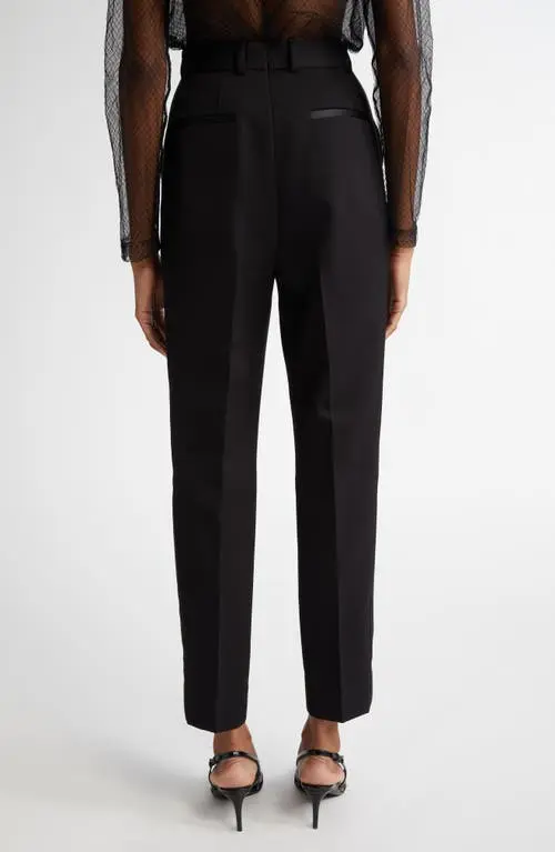 Dolce & Gabbana Pleated Virgin Wool & Silk Blend Ankle Trousers