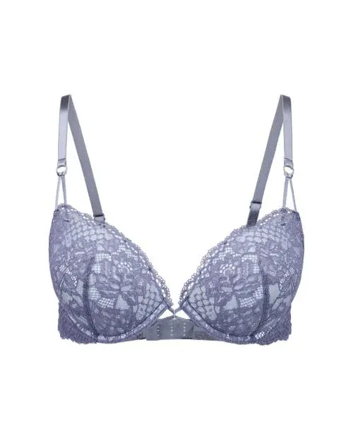ADORE ME Josie Push Up Plunge Bra - Dark Grey