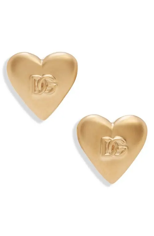 Dolce & Gabbana Dg Heart Stud Earrings - Zoo00 Oro