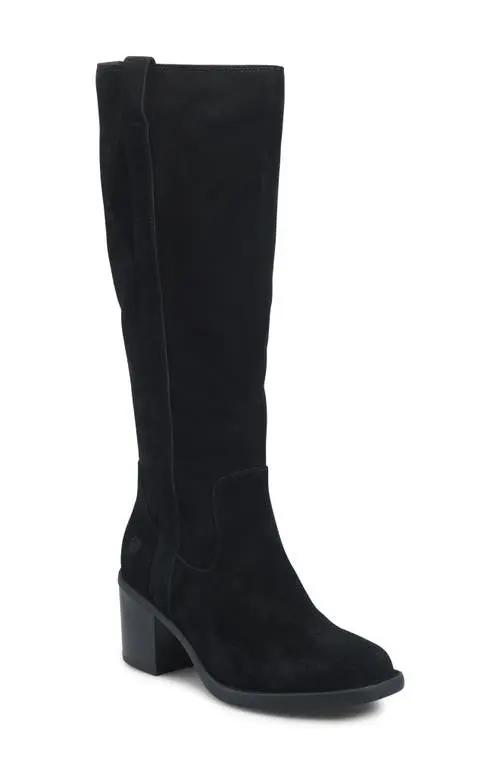 BØRN Harding Knee High Boots - Black Suede
