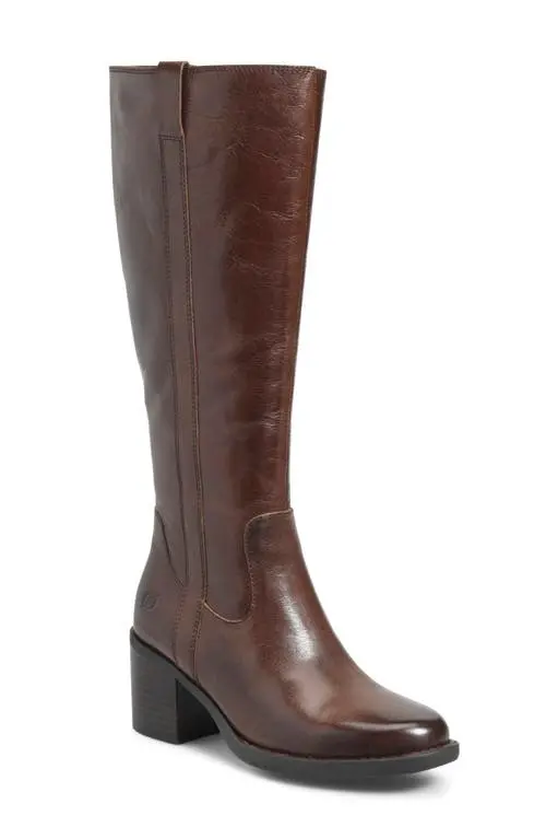 BØRN Harding Knee High Boots - Brown Leather