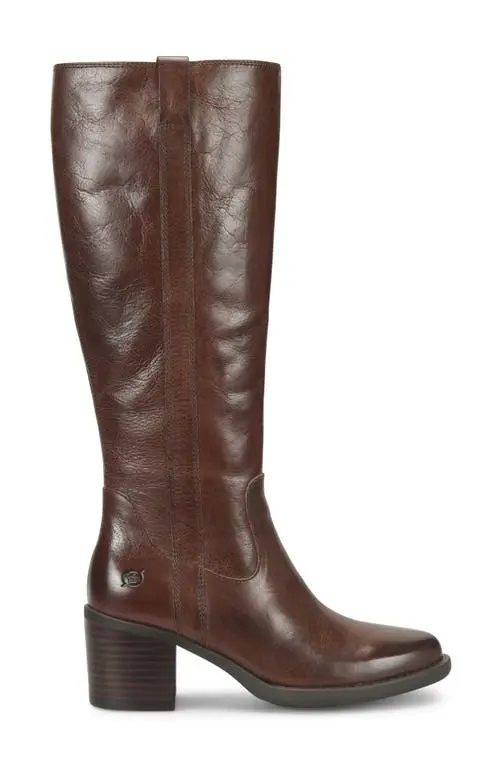BØRN Harding Knee High Boots - Brown Leather