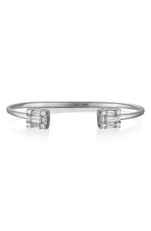 MINDI MOND Clarity Petite Diamond Bangle Bracelet - White Gold/diamond