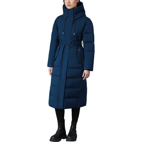 Mackage Shyla Down Coat With Removable Quilted Bib - Navy