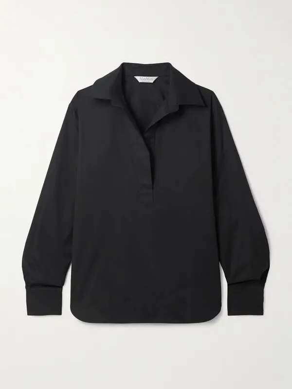 Max Mara Cotton-blend Poplin Shirt