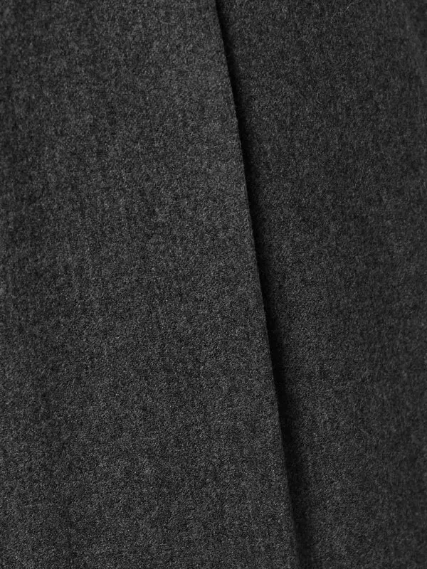 Sasuphi Bogart Pleated Wool-blend Flannel Wide-leg Pants - Gray