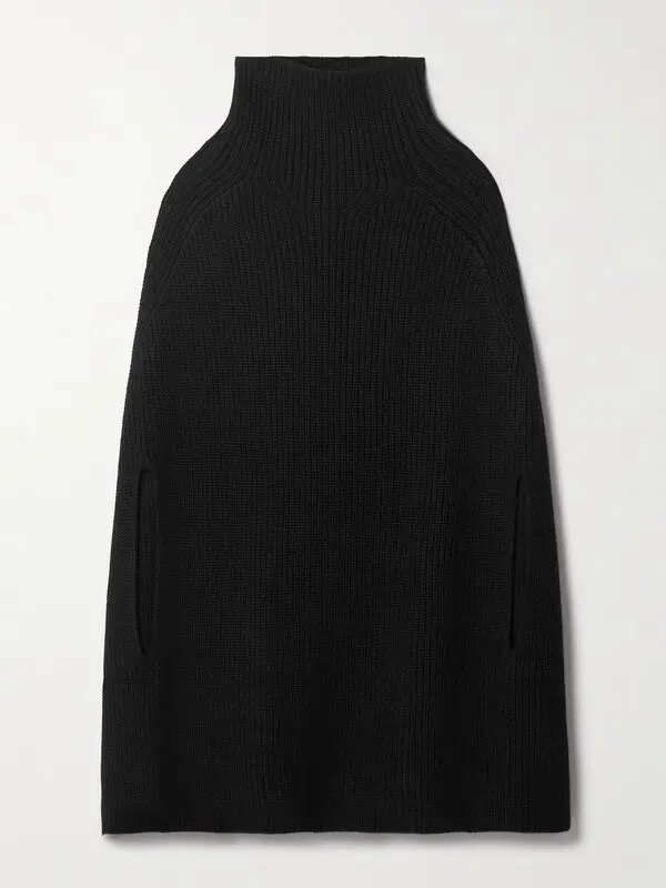 Sasuphi Marine Ribbed Cashmere Cape