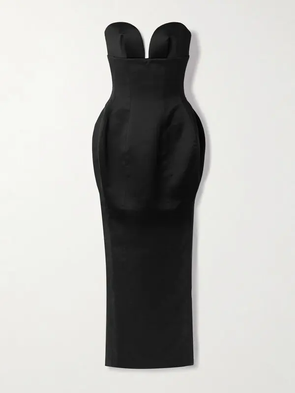 MONOT Strapless Duchesse-satin Gown