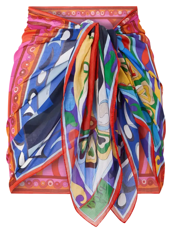 Emilio Pucci Printed Cotton-voile Pareo