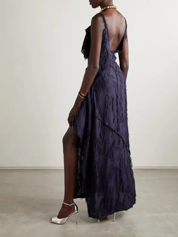 Jason Wu Asymmetric Fil Coup Maxi Dress In Blue - 70% Off | Editorialist