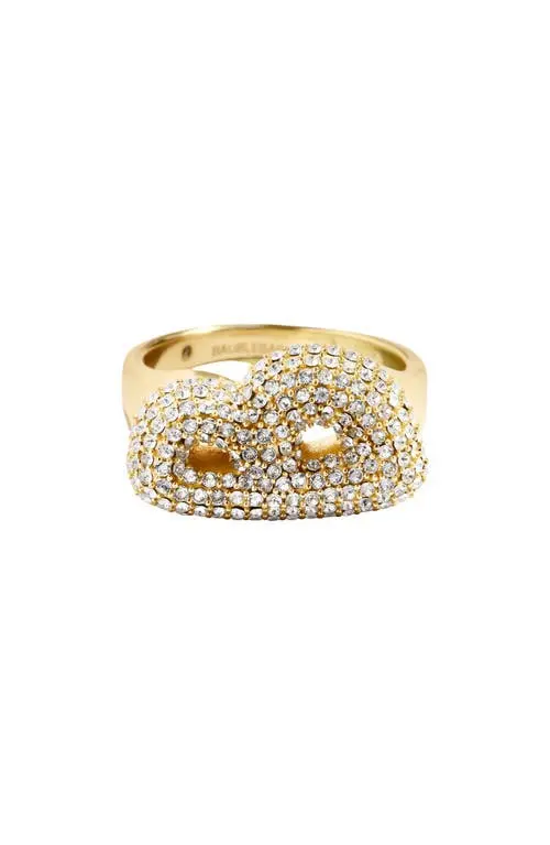 Baublebar Pavé Initial Ring - Gold/clear