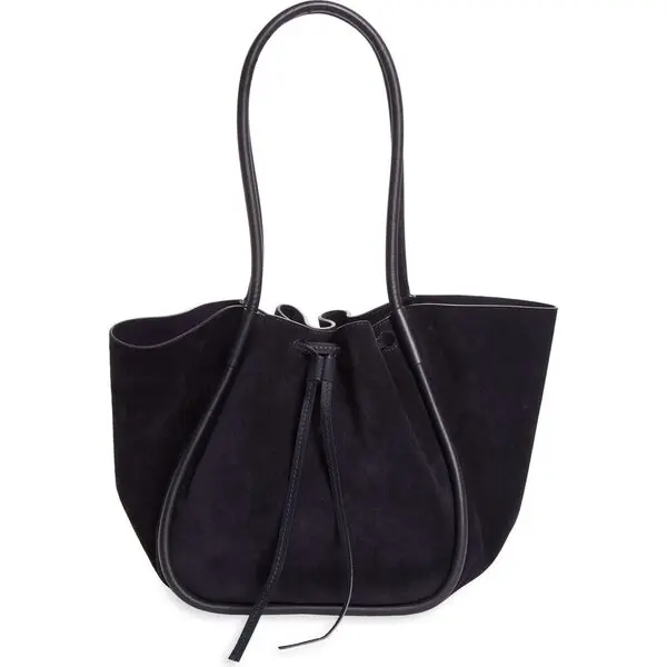 Proenza Schouler Large Ruched Suede Tote - Deep Navy
