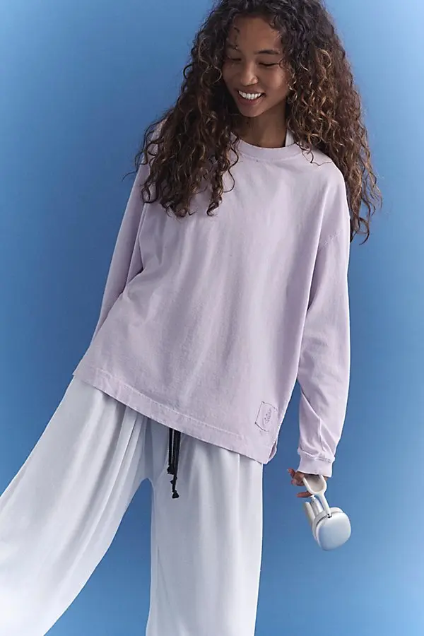 Free People Hustle Layer Top - Cool Lilac