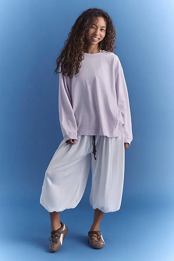 Free People Hustle Layer Top - Cool Lilac