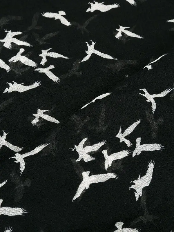 Saint Laurent Bird Print Scarf