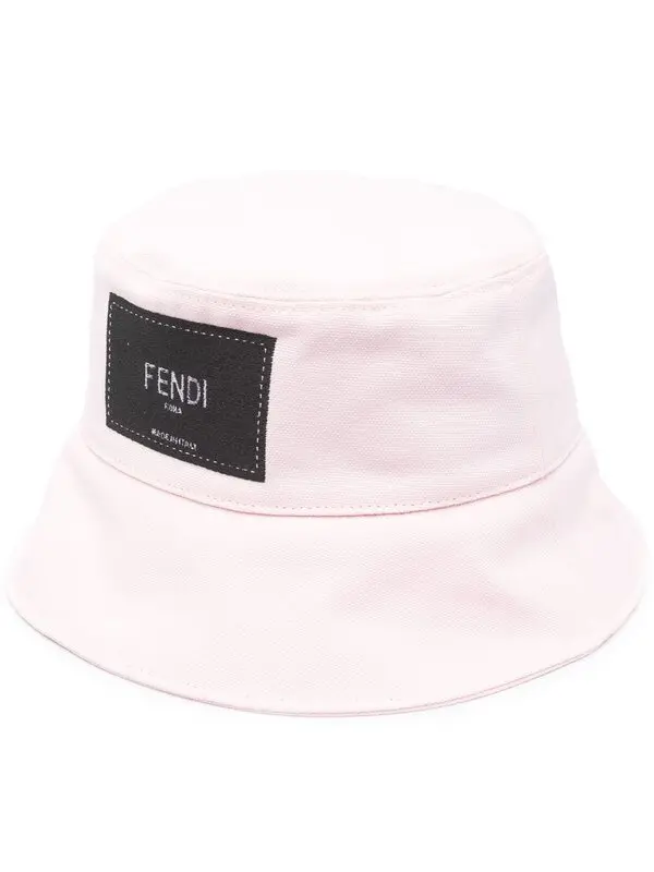 Fendi Logo-patch Bucket Hat - Pink