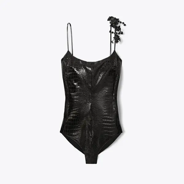 Tory Burch Faux Croc Bodysuit