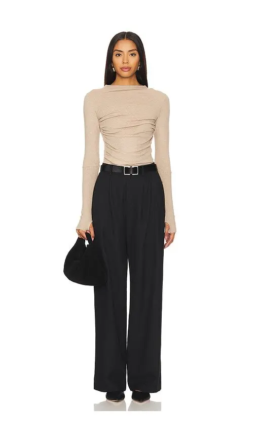 Enza Costa Cashmere Twist Top - Tan