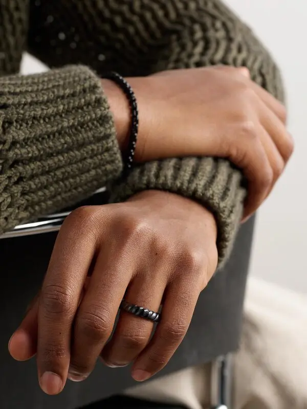 David Yurman Sculpted Cable Titanium Ring