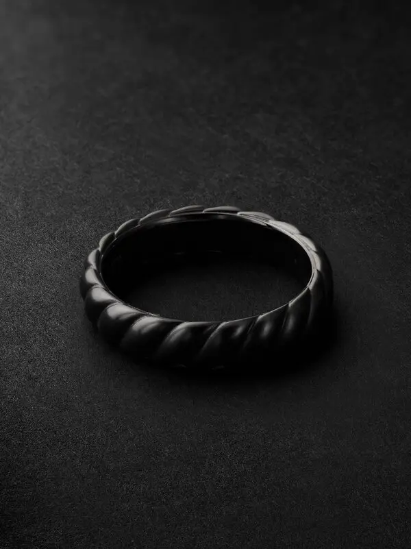 David Yurman Sculpted Cable Titanium Ring