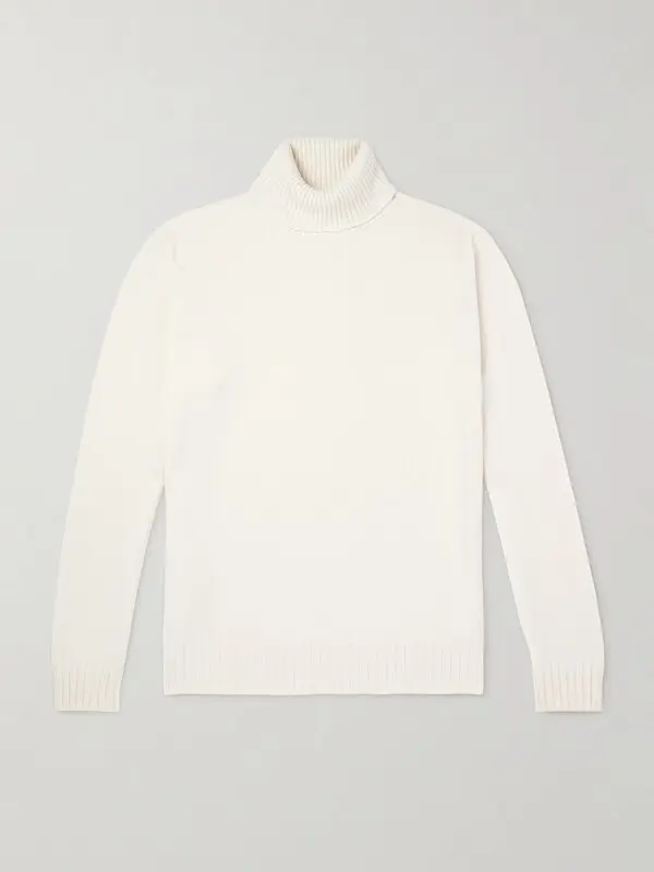 Thom Sweeney Cashmere Rollneck Sweater - Neutrals