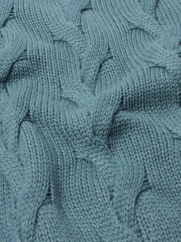 Thom Sweeney Cable-knit Cashmere Rollneck Sweater