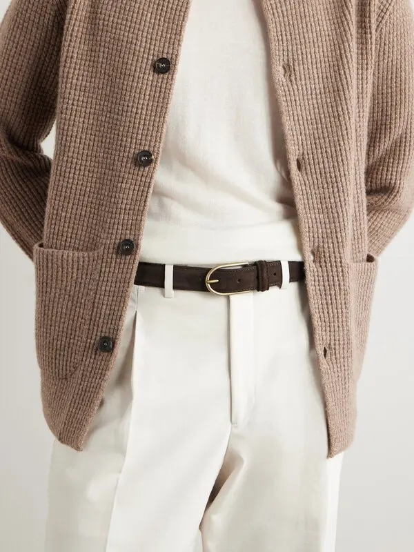 Thom Sweeney 3.5cm Suede Belt